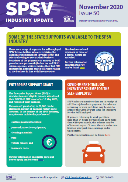 SPSV Industry Update Issue 50 - National Transport