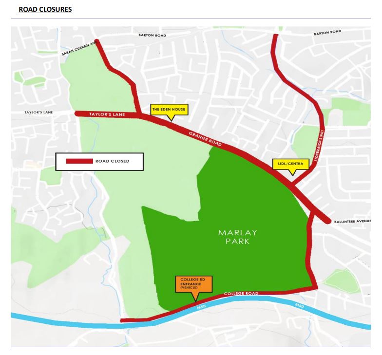 Taxi & Private Hire Routing Information for Marlay Park Concerts ...