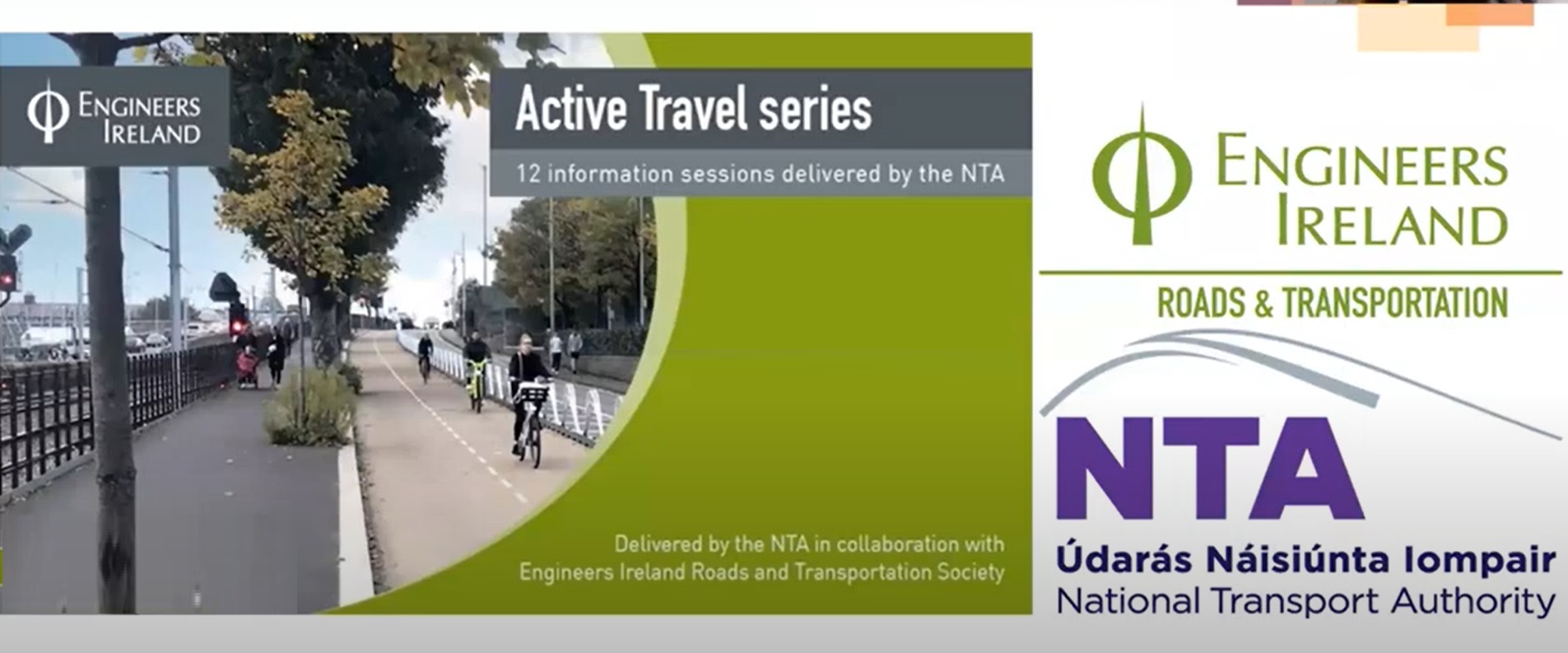 Active Travel Webinar Series Engineers Ireland- NTA - National Transport